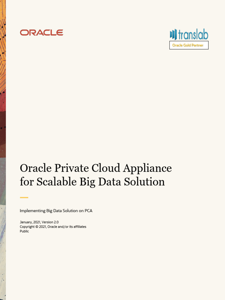 Oracle Pca For Bigdata Techpaper | PDF | Apache Hadoop | Cloud Computing