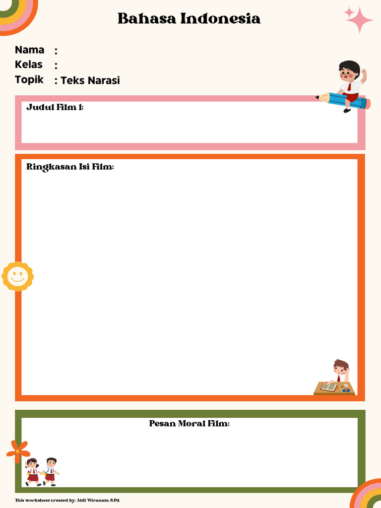 Lembar Kerja Siswa - Bahasa Indonesia (Teks Narasi) - Kelas 4 | PDF
