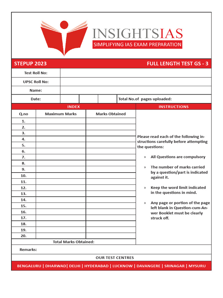 STEP-UP - Simulation-Tests-Test 3 - General Studies Paper 3-QP | PDF ... STEP-UP - Simulation-Tests-Test 3 - General Studies Paper 3-QP | PDF ...