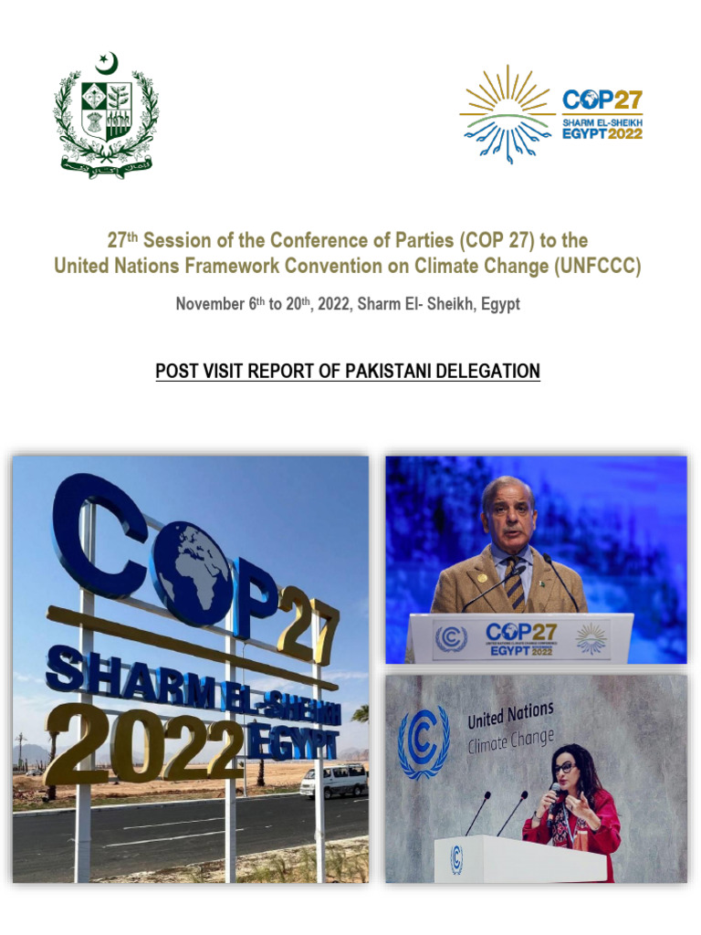 Pakistan's COP 27 Participation Report | PDF | United Nations Framework ...