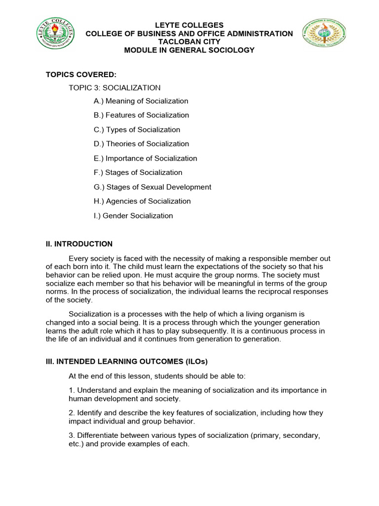 Report Gen Sociology | PDF | Socialization | Gender