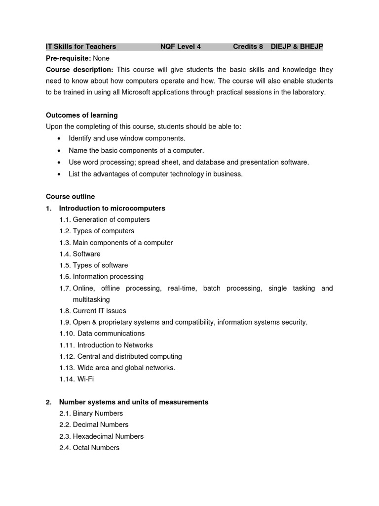 IT Skills for Educators | PDF | Microsoft Excel | Computer Security