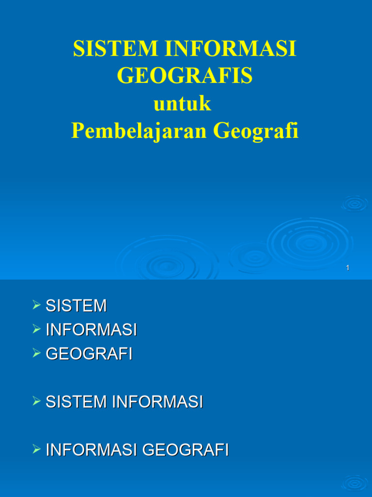 Sistem Informasi Geografis Untuk Pembelajaran Geografi | PDF | Komputer