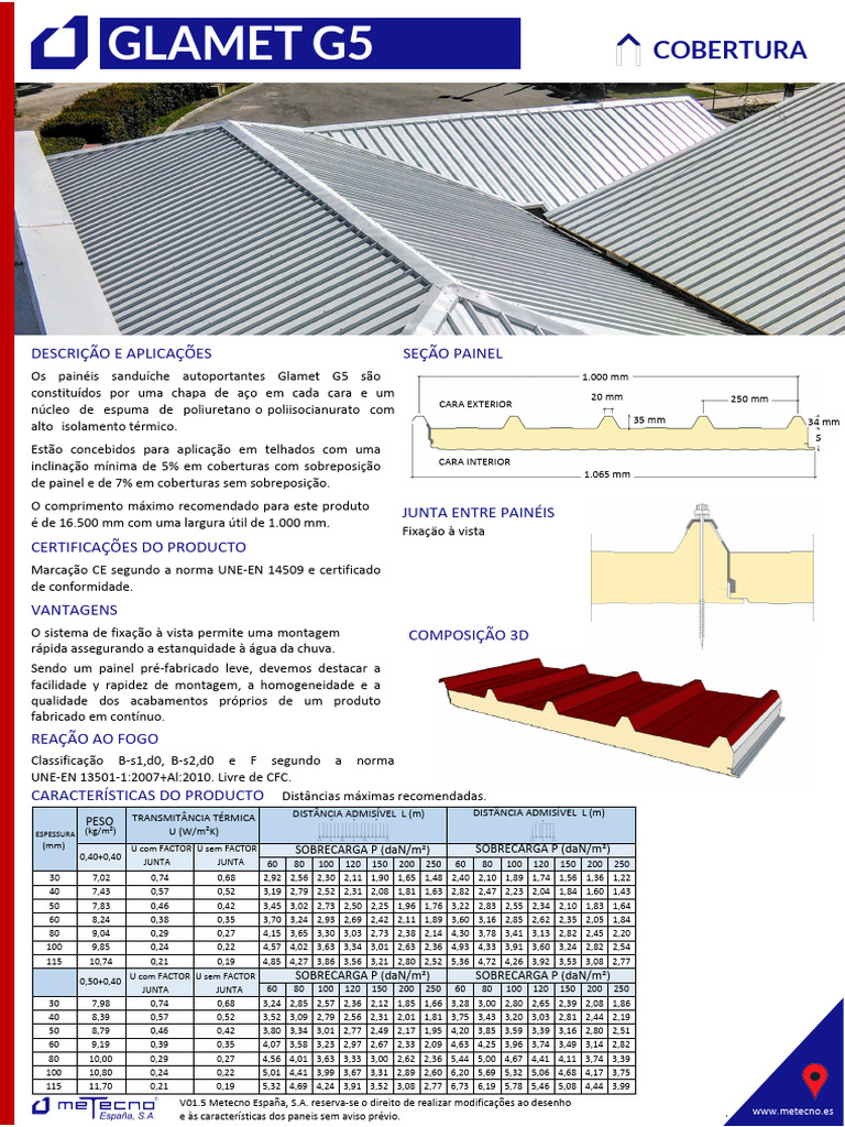 Ficha Tecnica P Glamet g5 v01.5 | Download grátis PDF | Setor ...