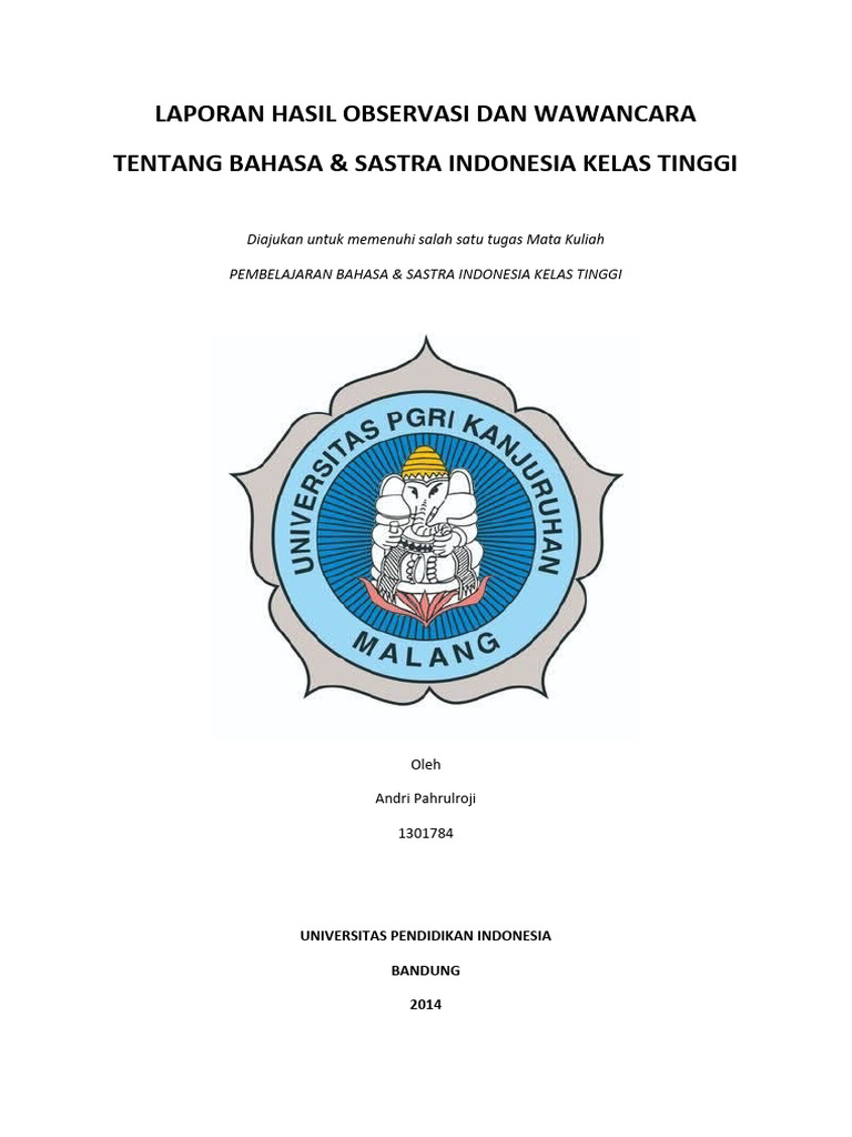 Laporan Hasil Observasi Dan Wawancara | PDF | Karier & Perkembangan