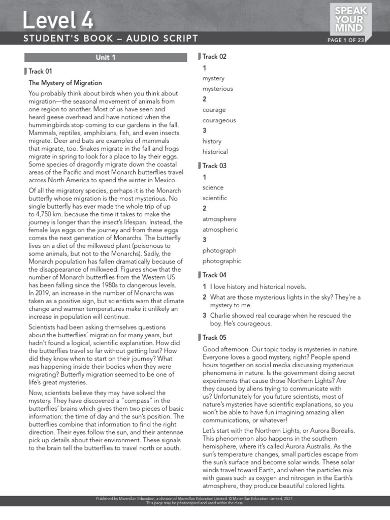 SYM 4 SB AudioScript | PDF | Bird Migration | Aurora