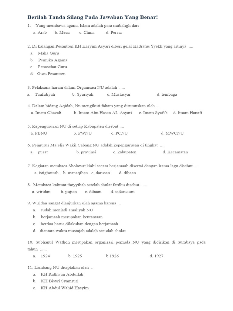 Kegiatan dan Nilai dalam NU | PDF