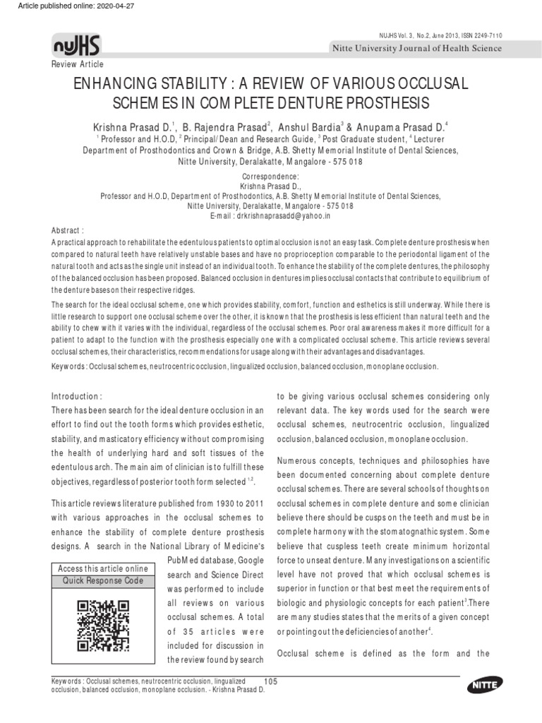 Skema Oklusi | PDF | Dentures | Dental Anatomy