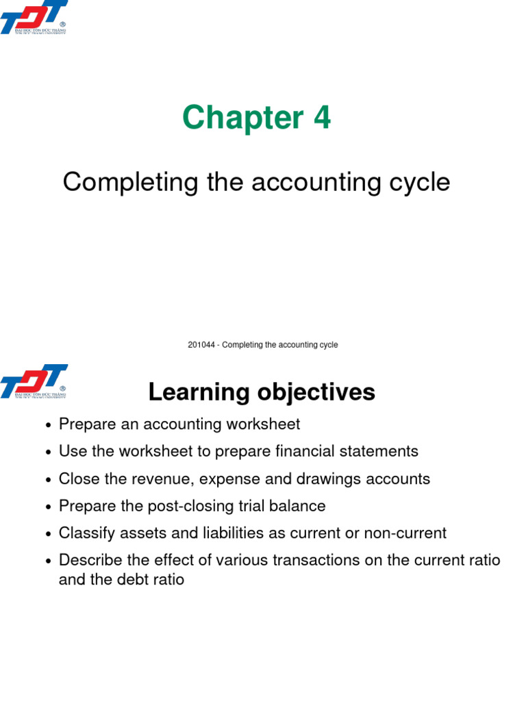 Ch04 - Completing The Accounting Cycle | PDF | Debits And Credits | Expense