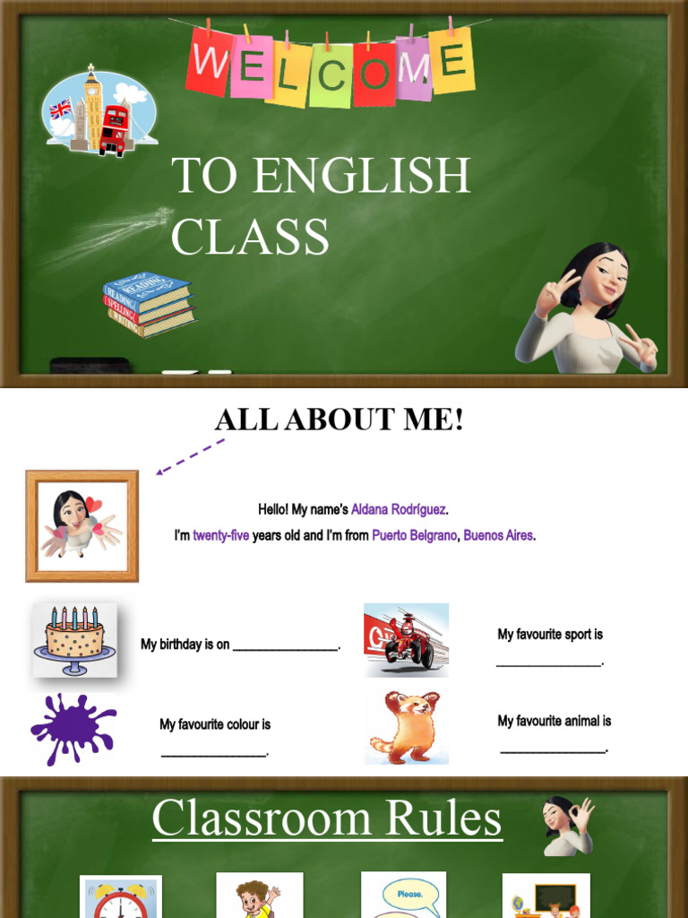 Welcome To English Class! | PDF