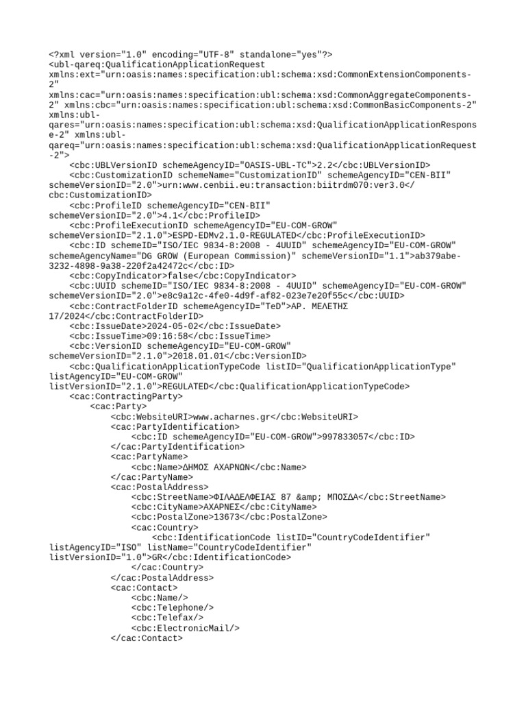 Espd Request v2 4 | PDF | European Union | Directive (European Union)