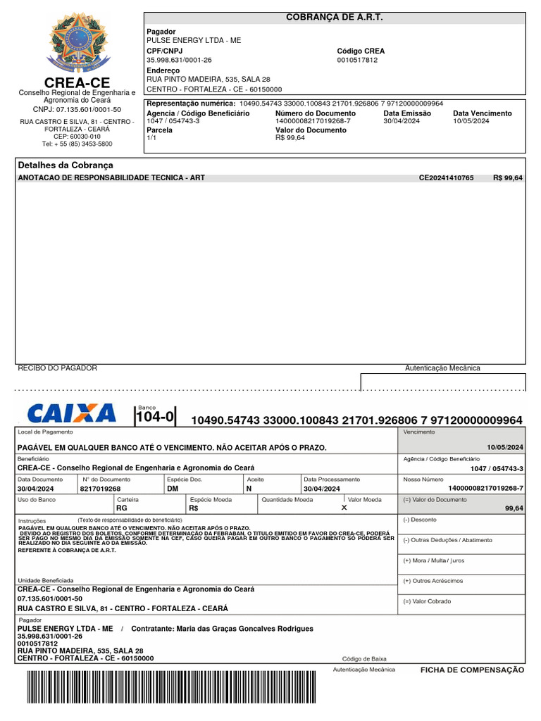 Boleto | PDF | Dinheiro | Brasil