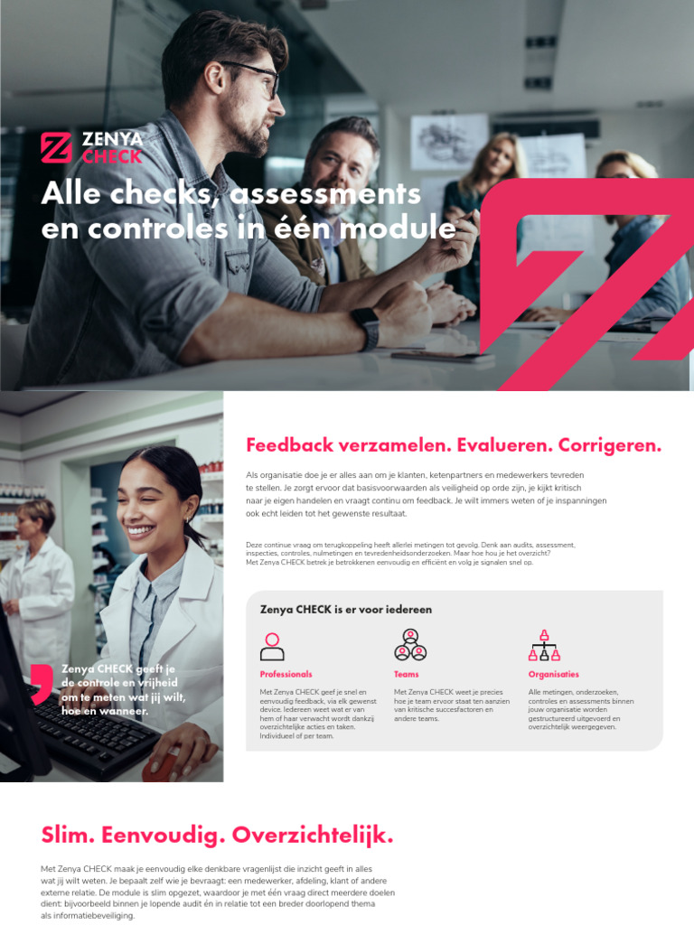Product Brochure Zenya CHECK - NL - by Infoland | PDF