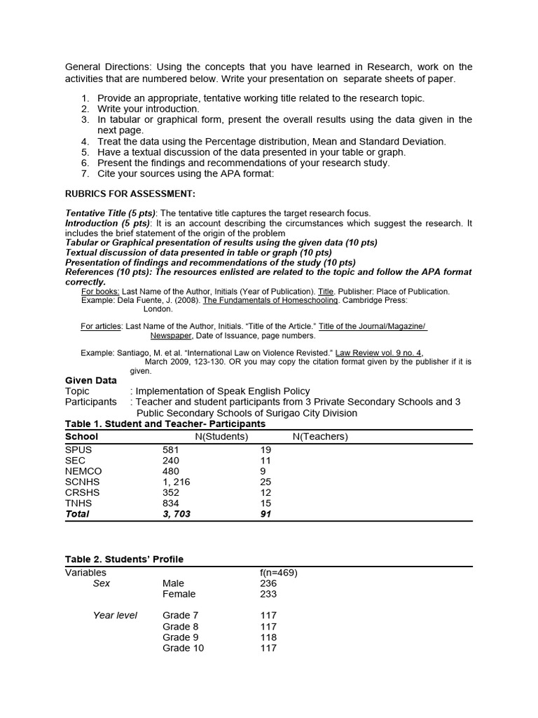 Research Activity 3 | PDF | Apa Style