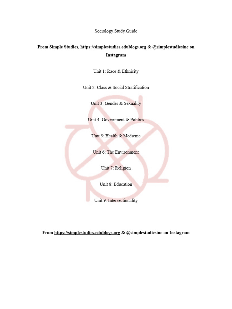 635ef31c2ce3085bffb37501 - Sociology Study Guide | PDF | Gender Studies ...
