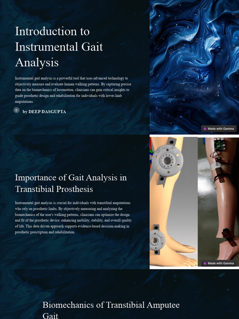 Introduction To Instrumental Gait Analysis | PDF | Prosthesis | Walking