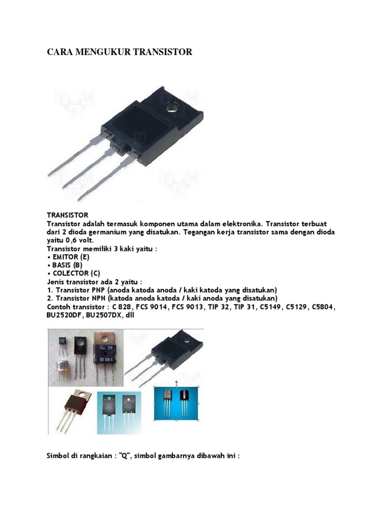 Cara Mengukur Transistor | PDF