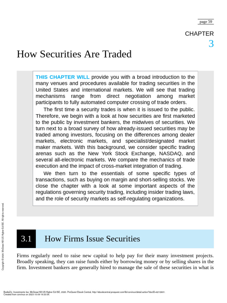 Investments Ise - (Chapter 3 How Securities Are Traded) | PDF | Stocks ...