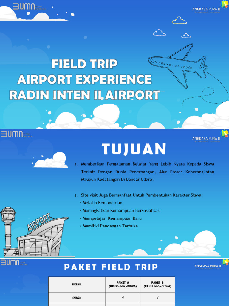 Proposal Penawaran Airport Experience - Field Trip | PDF