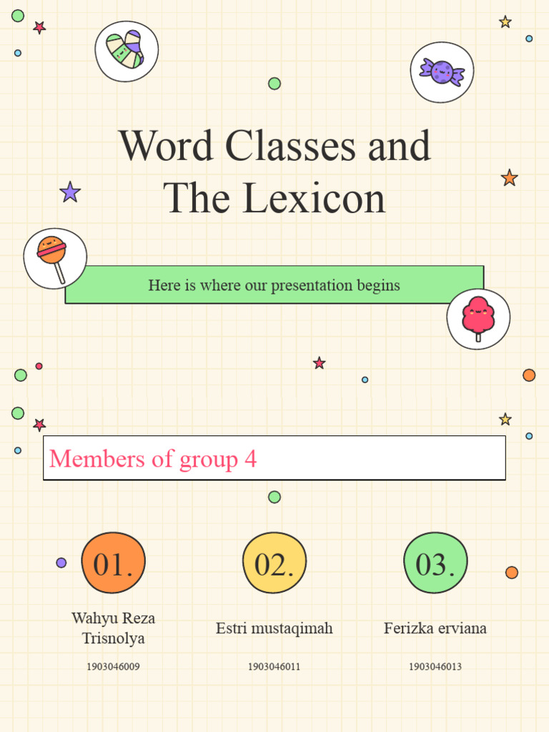 Syntax (Word Classes and The Lexicon) | PDF | Word | Part Of Speech