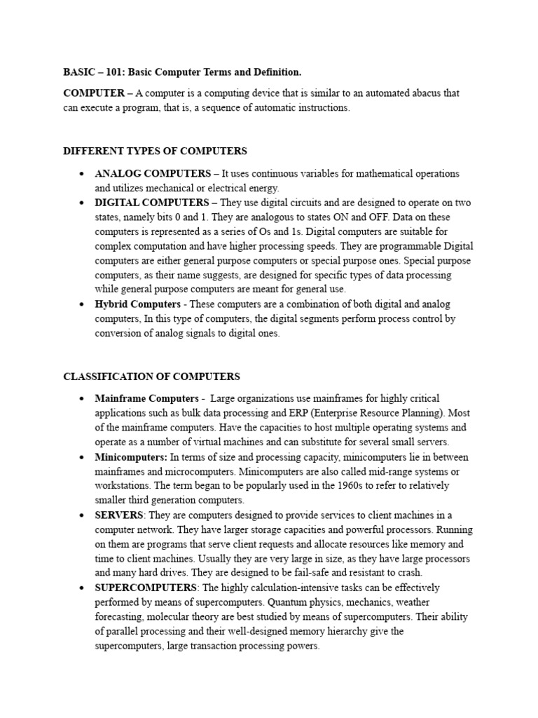 Ict 2 Reviewer | PDF | Desktop Computer | Laptop