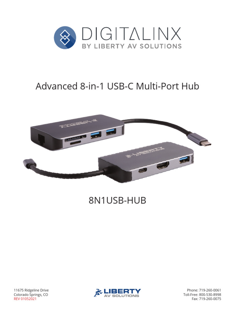 8N1USB-HUB Owners Manual | PDF | Usb | Manufactured Goods