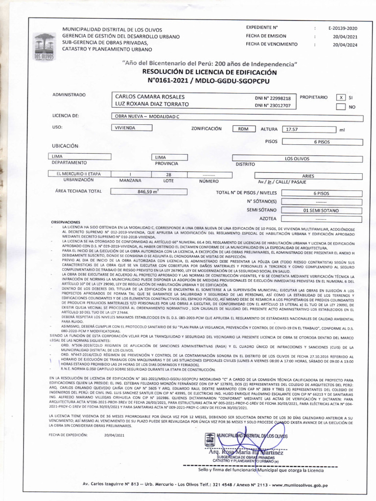 Licencia Edificacion | PDF