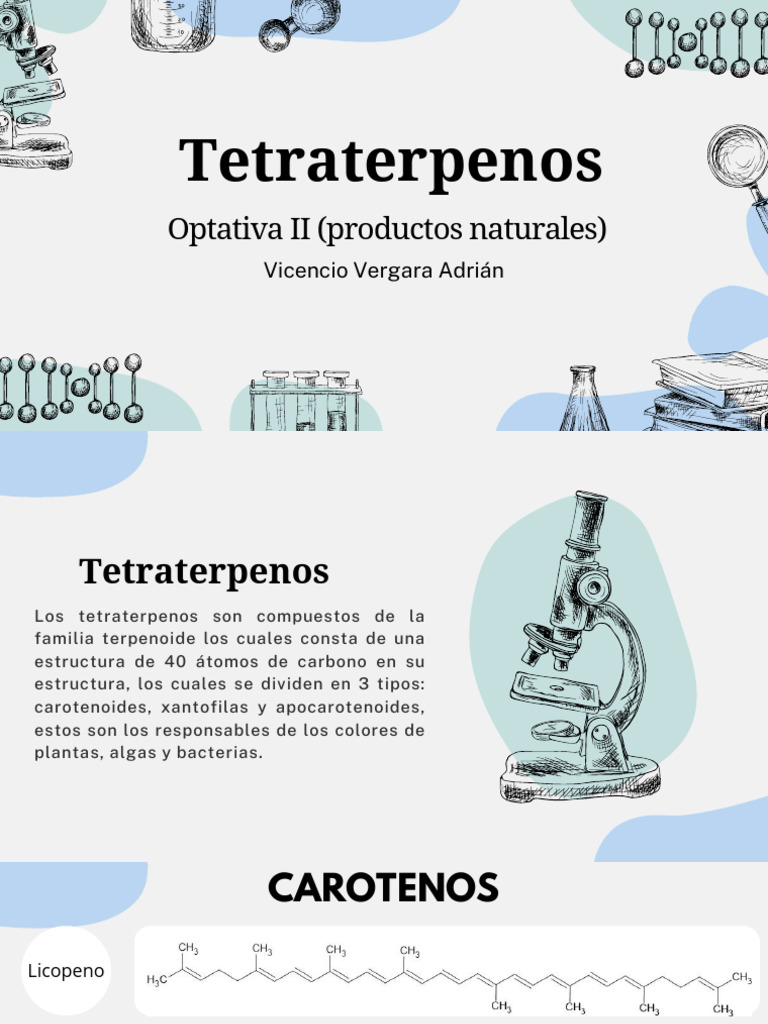 Tetraterpenos | PDF | Fotosíntesis