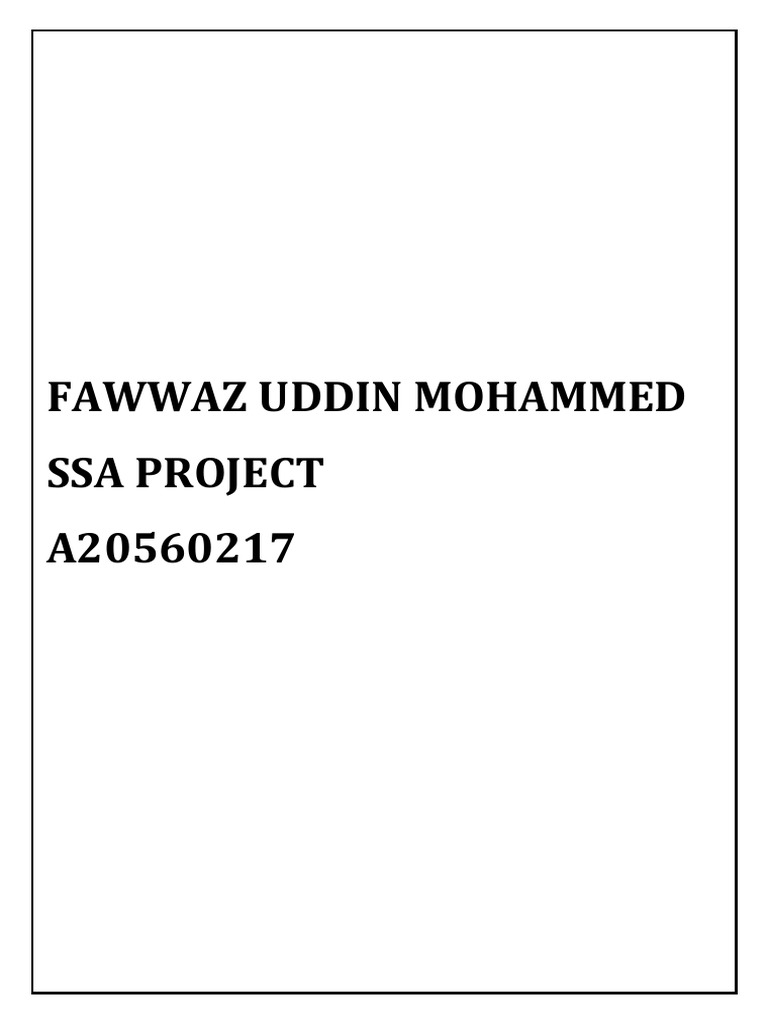 Ssa Report | PDF | Computer Programming | Object Oriented Programming Ssa Report | PDF | Computer Programming | Object Oriented Programming