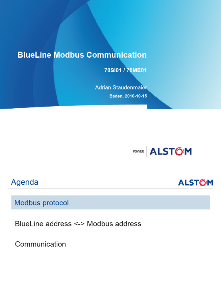 BlueLine Modbus Communication | PDF | Telecommunications | Computing