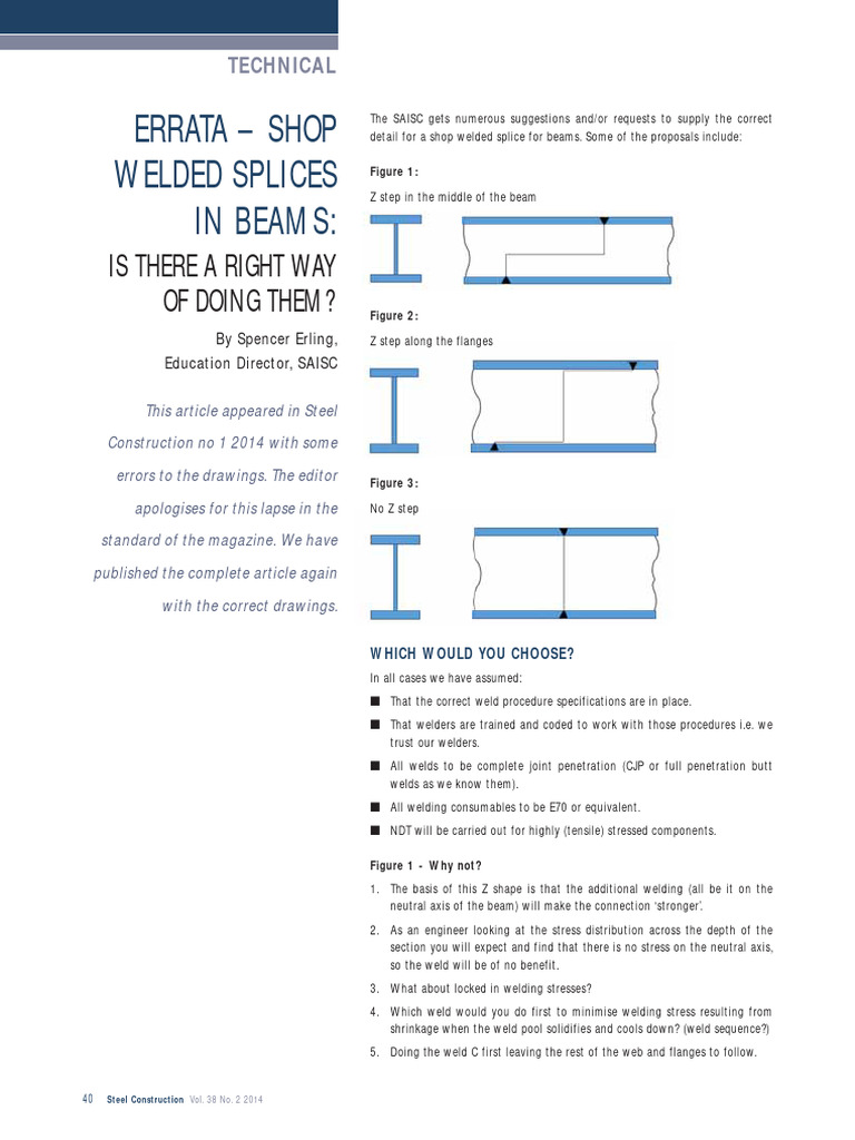 Shop Welded Slices in Beams | PDF | Welding | Construction