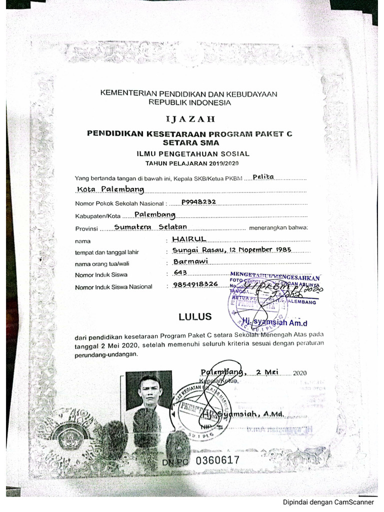 Ijazah Hairul | PDF