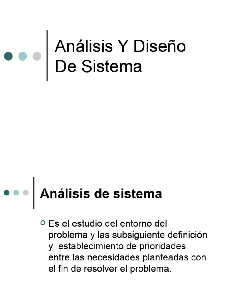 Análisis Y Diseño de Sistema | PDF | Diseño | Sistema
