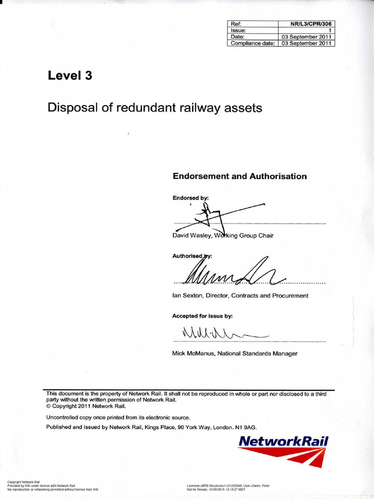 NR-L3-CPR-306 Disposal of Redundant Assets | PDF | Waste Management | Waste