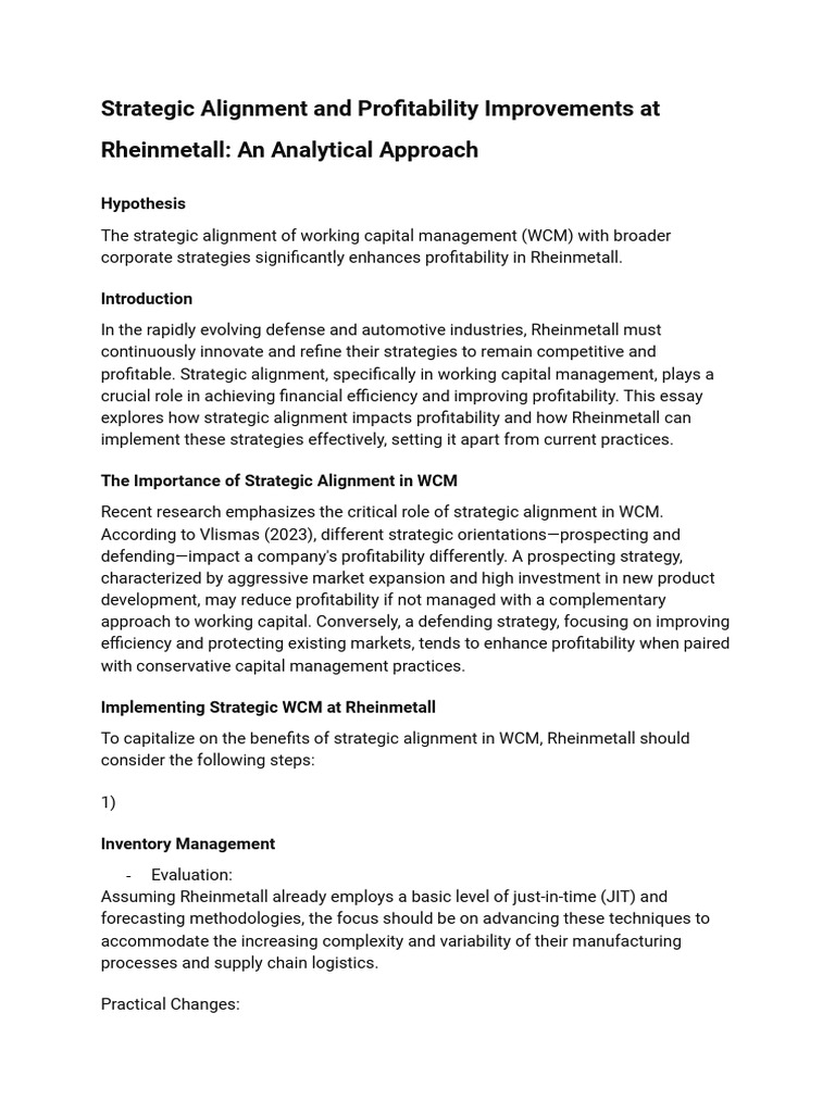 Rheinmetall Insight Paper | PDF | Lean Manufacturing | Supply Chain