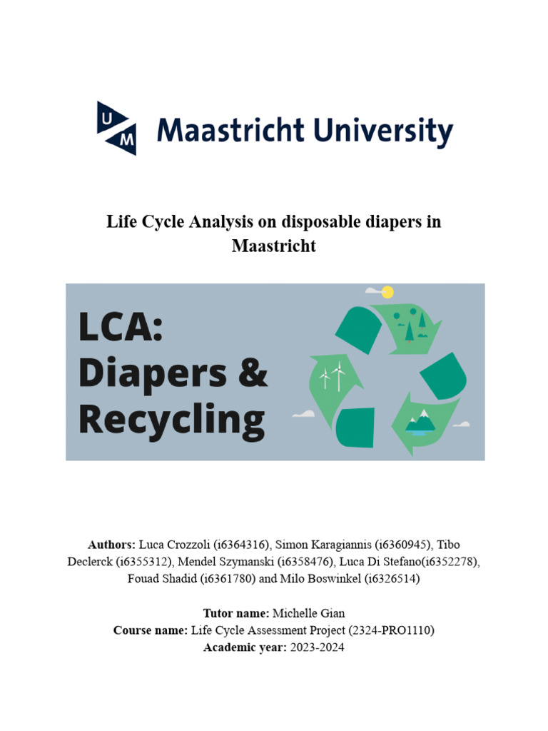 Group 1 LCA Project Report | Download Free PDF | Life Cycle Assessment ...