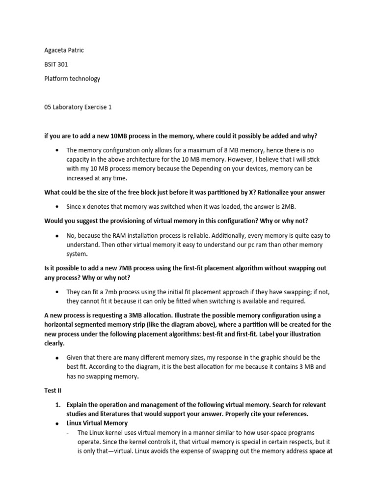 05 Laboratory Exercise 1 OS | PDF | Computer Data Storage | Computer File