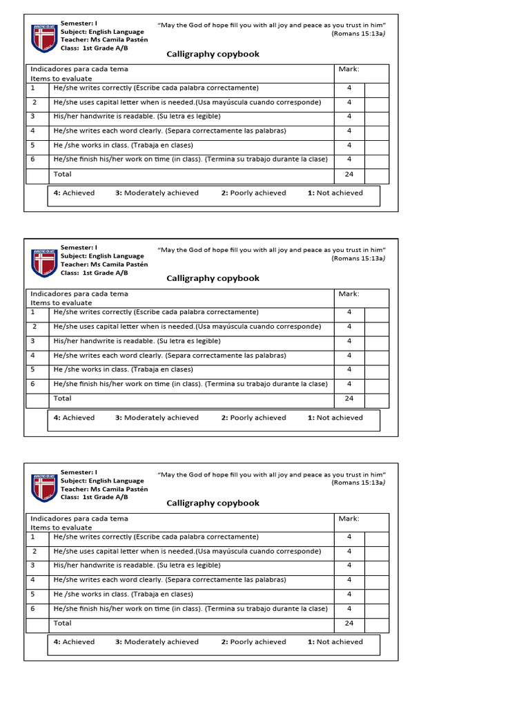 1st Rubric Copybook Pdf Typography Human Communication