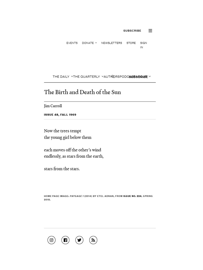 The Birth and Death of the Sun | PDF
