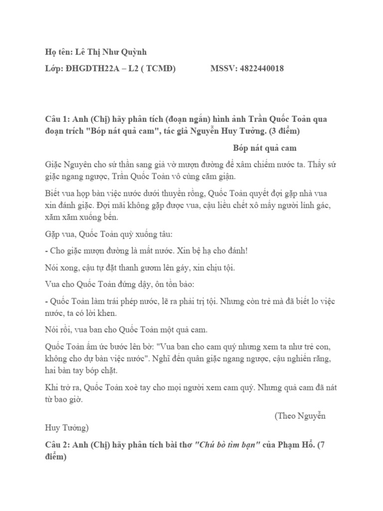 Le Thi Nhu Quy L22a | PDF