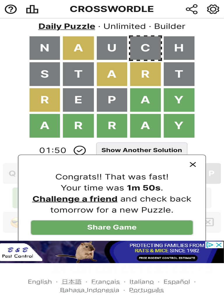 Crosswordle Sudoku Meets Wordle | PDF