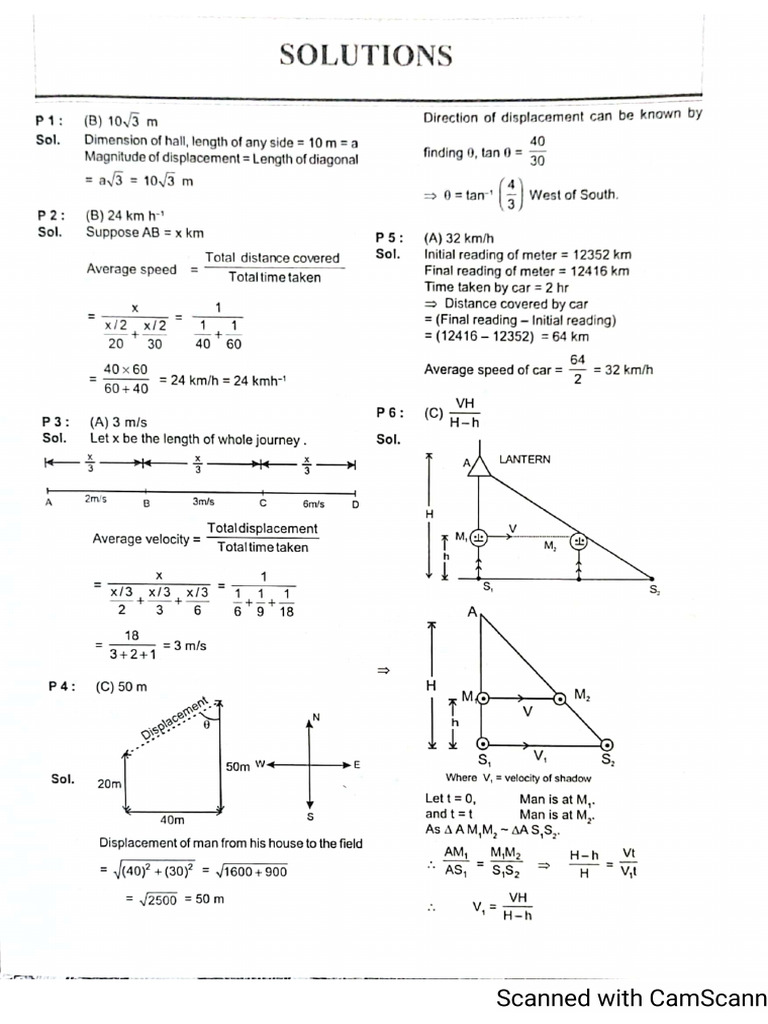 Kinematics 2 | PDF