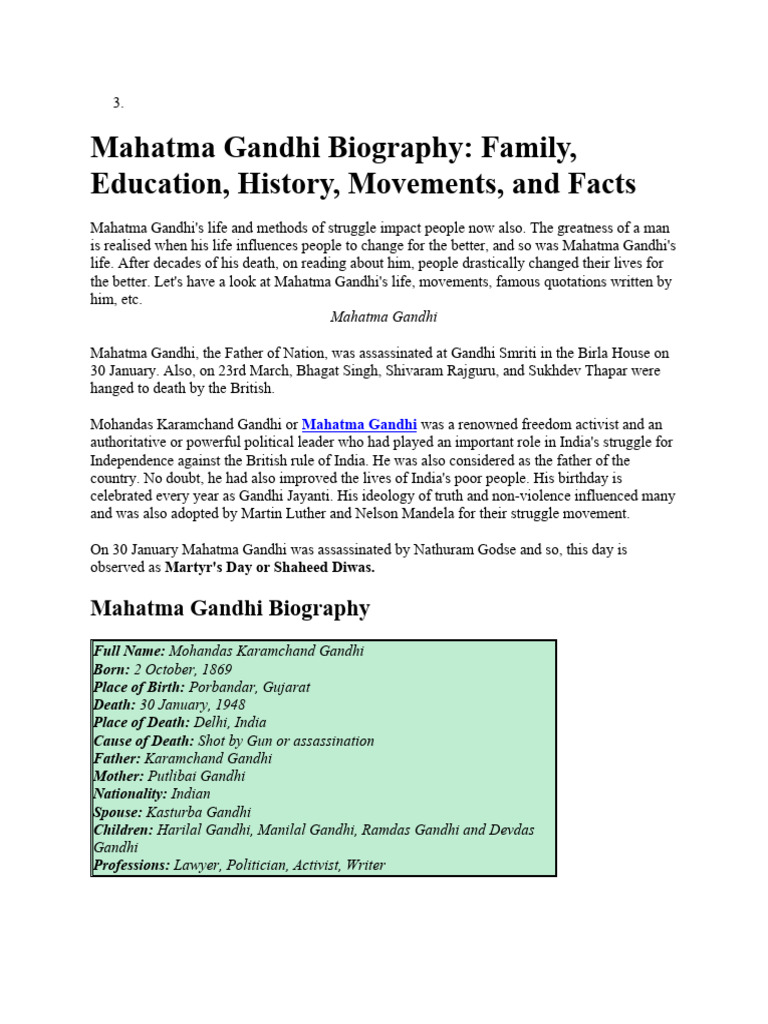 Mahatma Gandhi | PDF | Mahatma Gandhi | Indian Independence Movement