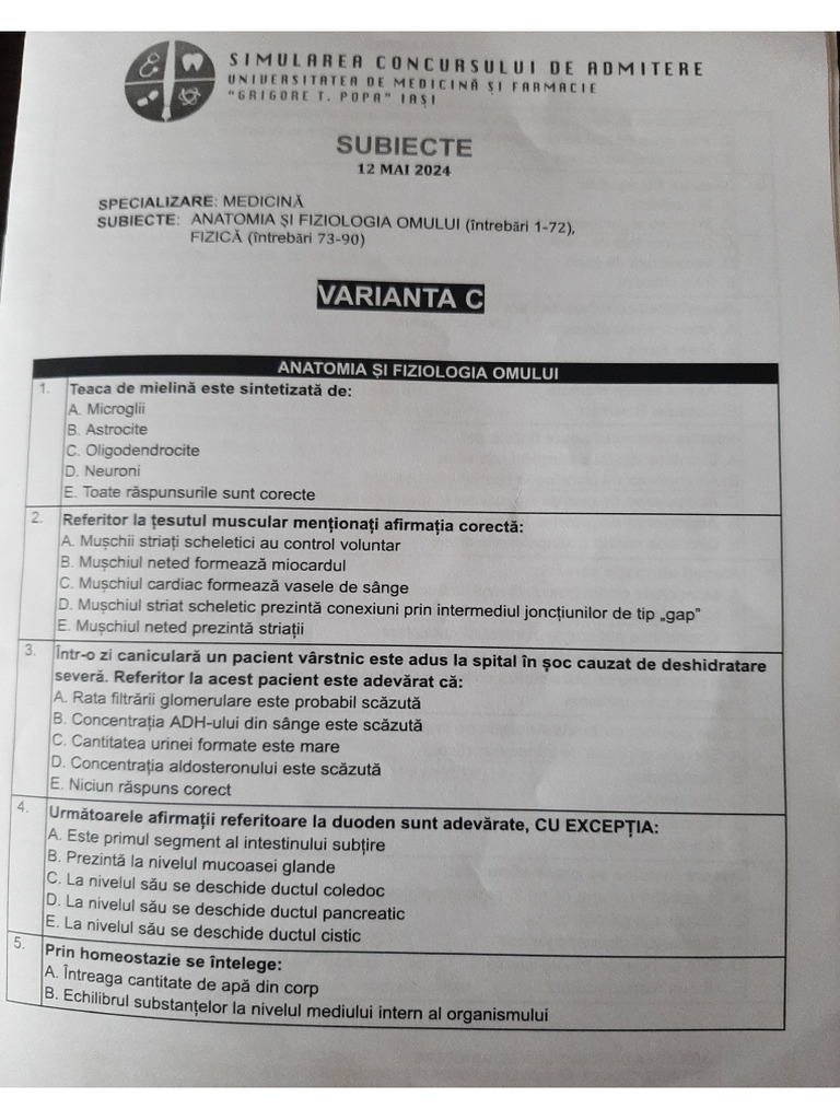 Simulare MG Iasi | PDF