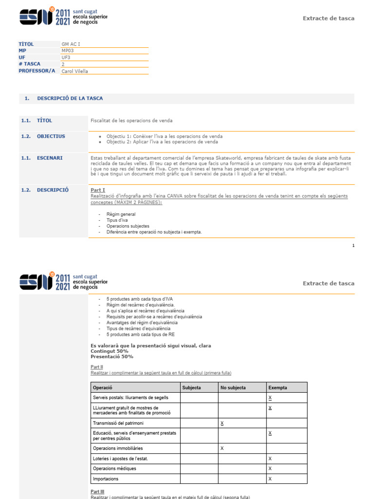GM Aci Mp03 Uf3 Task 2 Sobre Iva | PDF