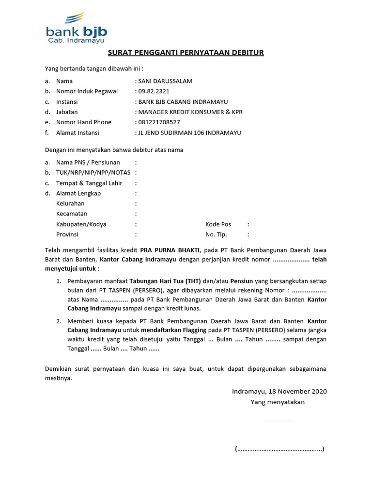 Surat Pernyataan Flagging Fix | PDF Surat Pernyataan Flagging Fix | PDF