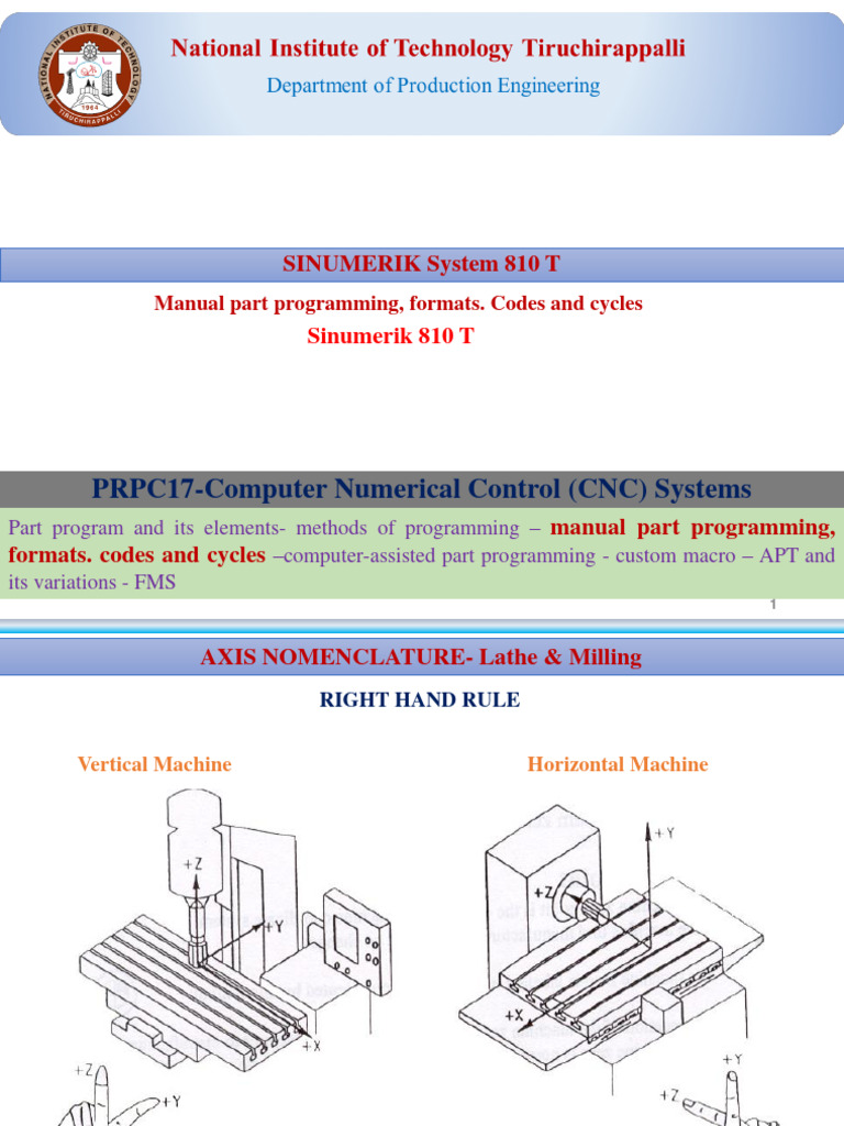 SINUMERIK 810 T CNC Programming Guide | PDF | Machining | Numerical Control