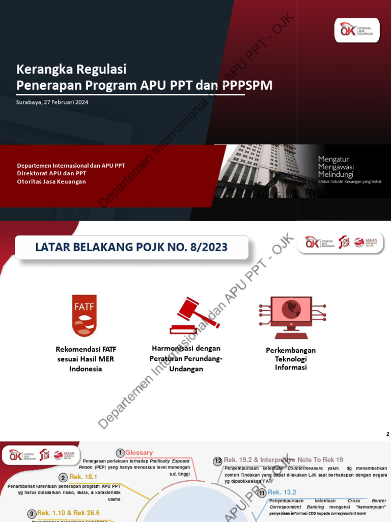Penerapan APU PPT dan PPPSPM 2023 | PDF | Hukum | Teknologi & Rekayasa