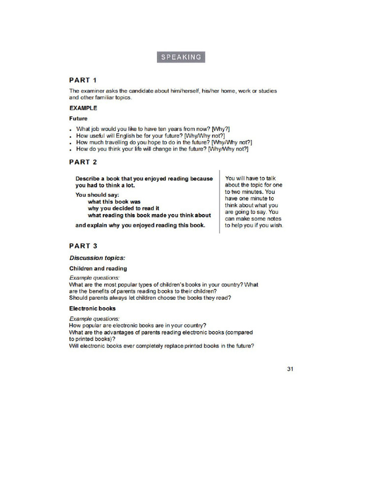 Cambridge - Speaking Test14.1 | PDF