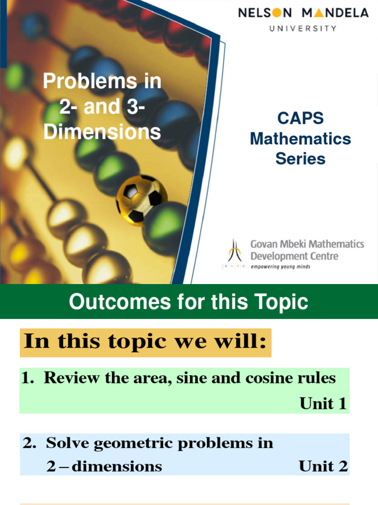 Mathematics Problems in 2D and 3D | Download Free PDF | Triangle ...